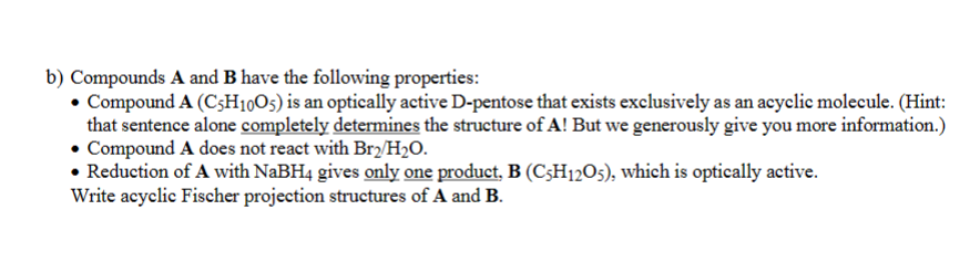 Solved Compounds A and B have the following properties:• | Chegg.com