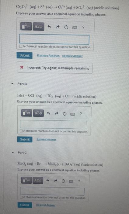 Solved \\( \\mathrm{Cr}_{2} | Chegg.com