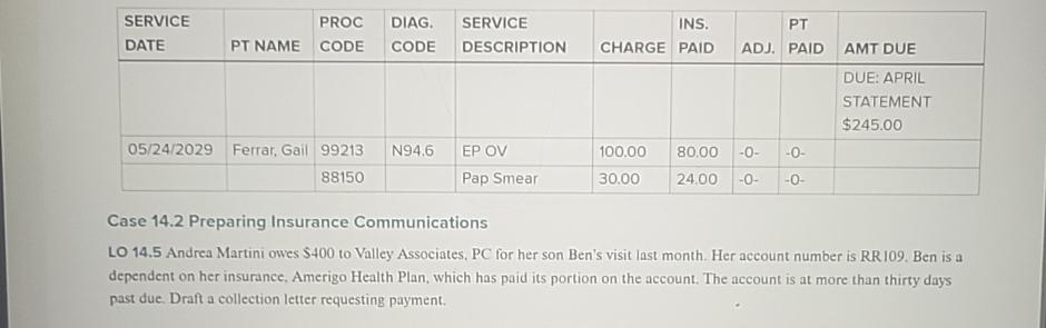 Solved \table[[\table[[SERVICE],[DATE]],PT | Chegg.com