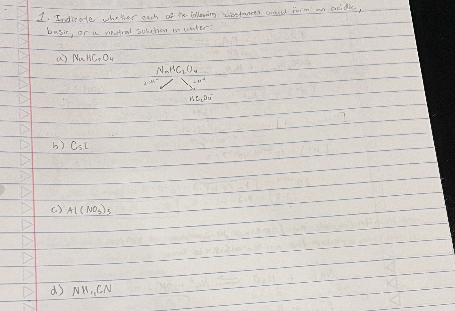 Solved Indicate whether each of the following substances | Chegg.com