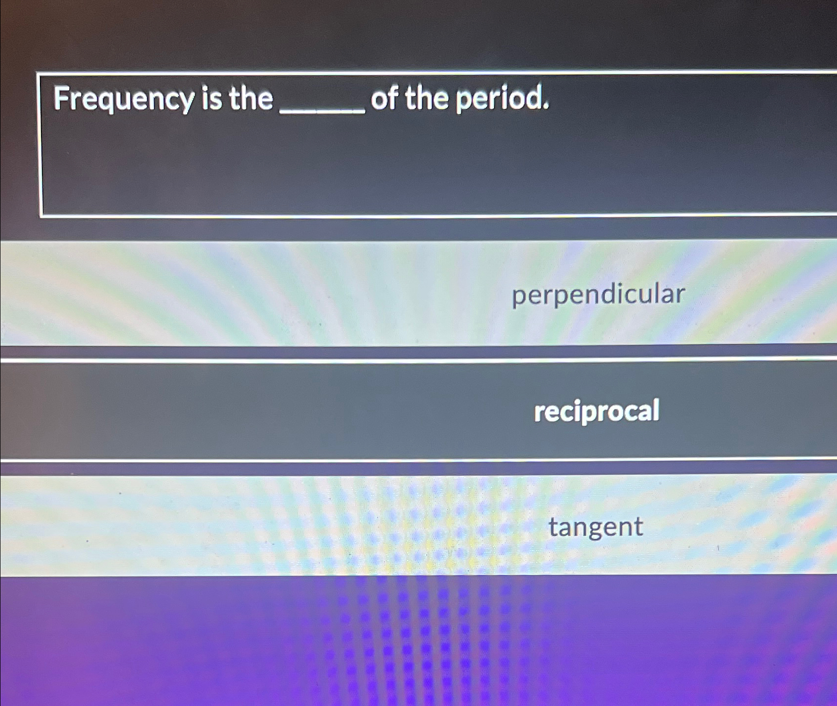 Solved Frequency is the q, ﻿of the | Chegg.com