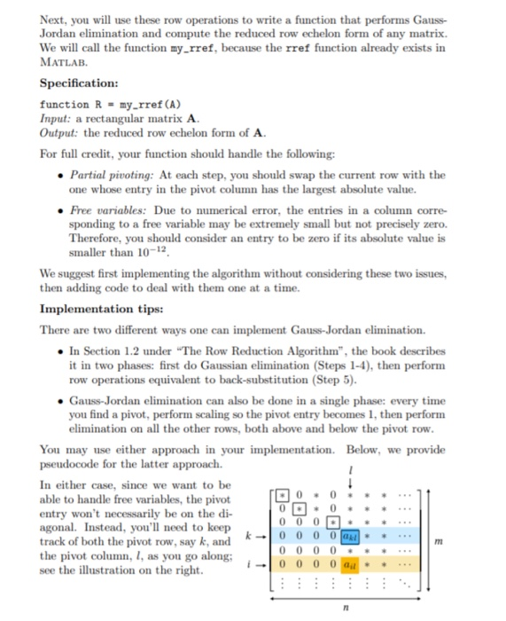 Solved Next, you will use these row operations to write a | Chegg.com