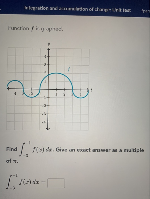Solved Integration and accumulation of change: Unit test | Chegg.com