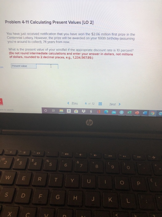 Solved Problem 4-11 Calculating Present Values [LO 2] You | Chegg.com