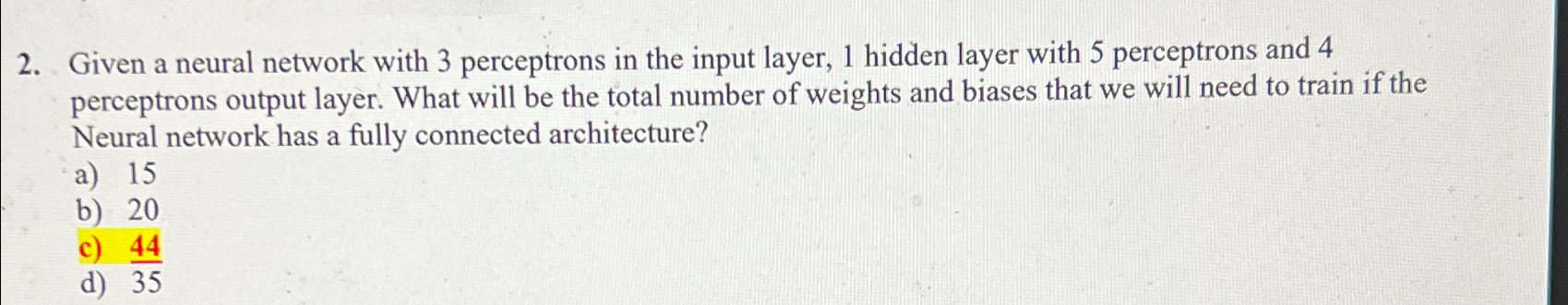 Solved Given a neural network with 3 ﻿perceptrons in the | Chegg.com