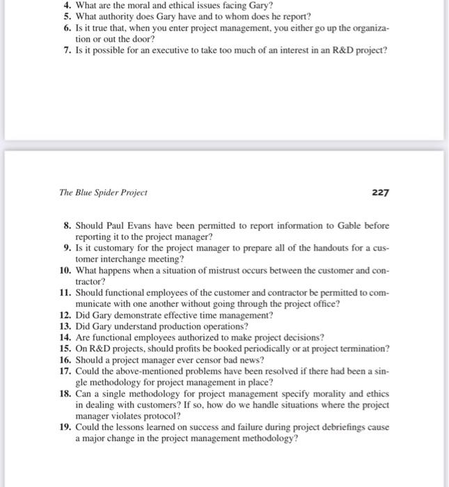 Solved The Blue Spider Project "This is impossible! Just | Chegg.com