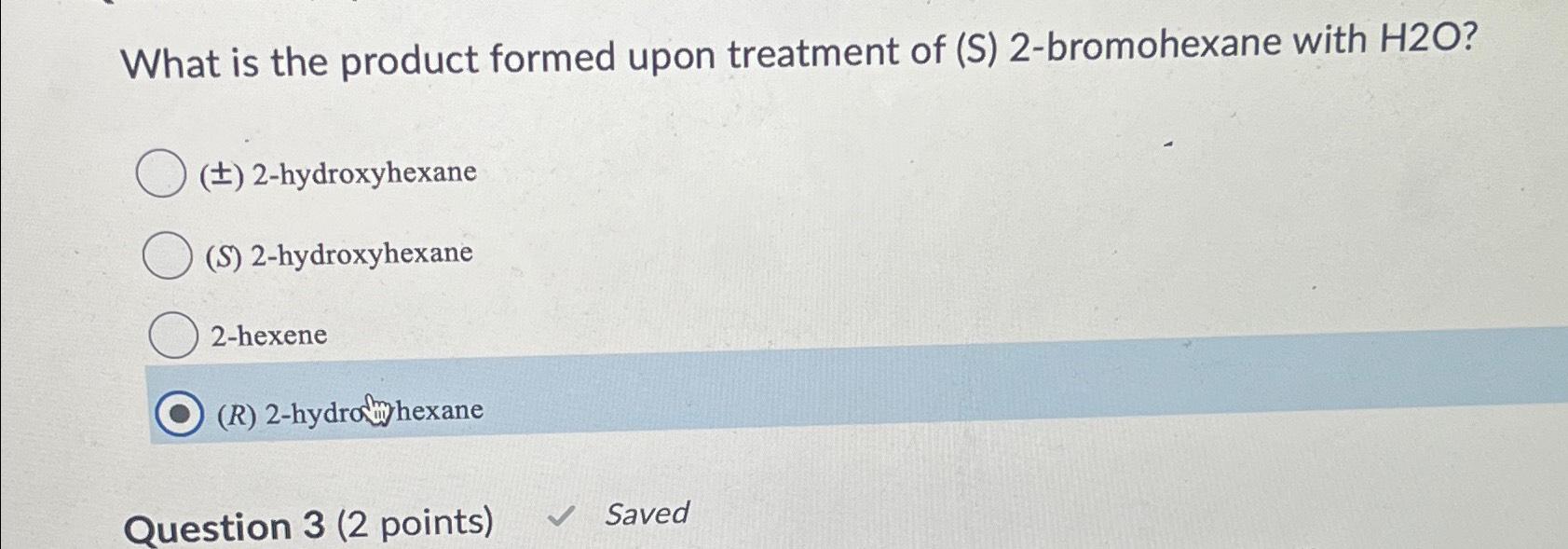 Solved What is the product formed upon treatment of | Chegg.com