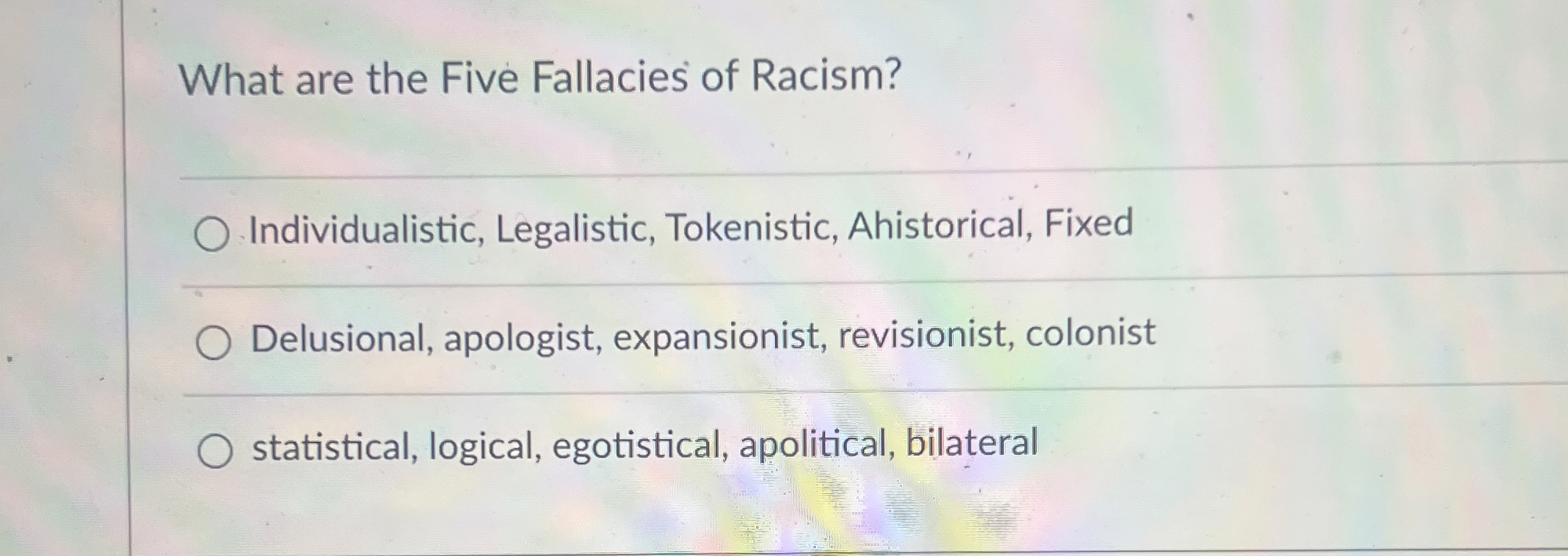 Solved What are the Five Fallacies of | Chegg.com