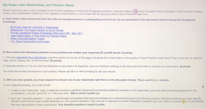 PLAKEO K o see B St. Lucie et lucie Caloosahatchee | Chegg.com
