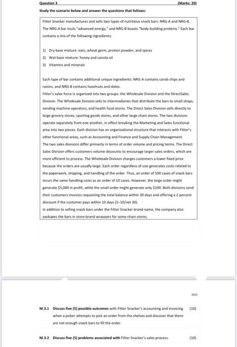 Solved Study the scenario below and answer the questions | Chegg.com