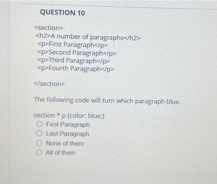 Solved QUESTION 1 The word red in the following code | Chegg.com