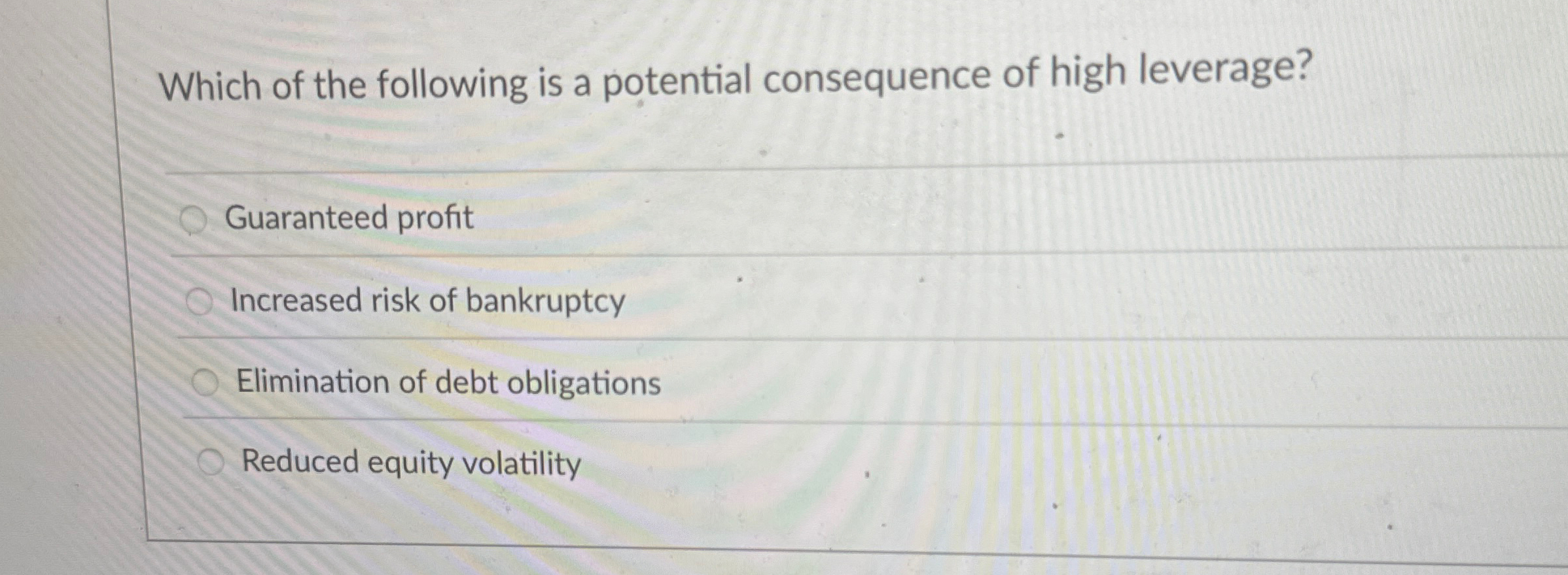Solved Which of the following is a potential consequence of | Chegg.com