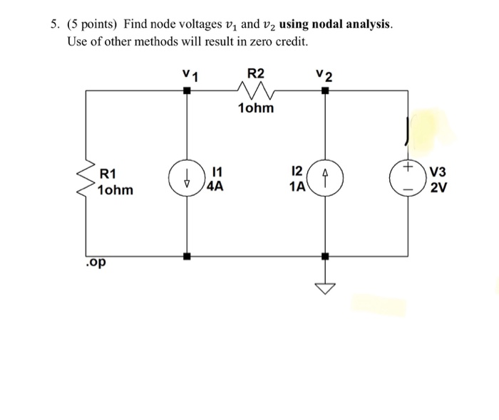 Solved 5. (5 points) Find node voltages v, and v, using | Chegg.com Solved 5. (5 points) Find node voltages v, and v, using | Chegg.com