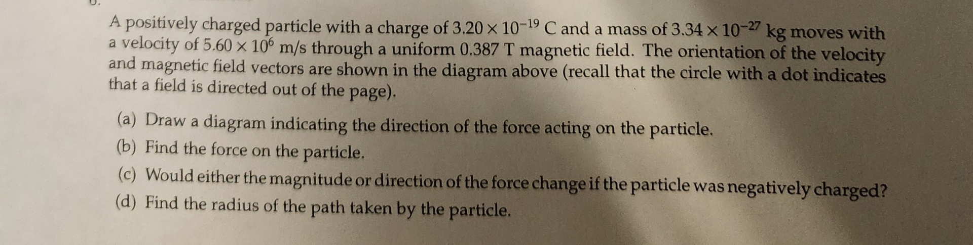 A positively charged particle with a charge of | Chegg.com