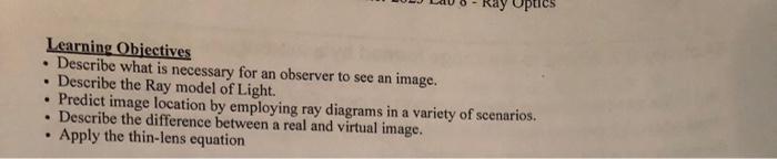 Solved Learning Objectives - Describe what is necessary for | Chegg.com