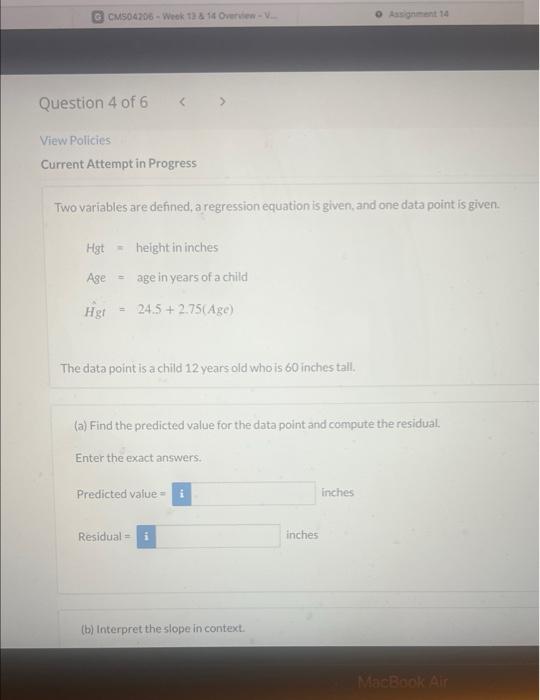 Solved urrent Attempt in Progress Two variables are defined, | Chegg.com