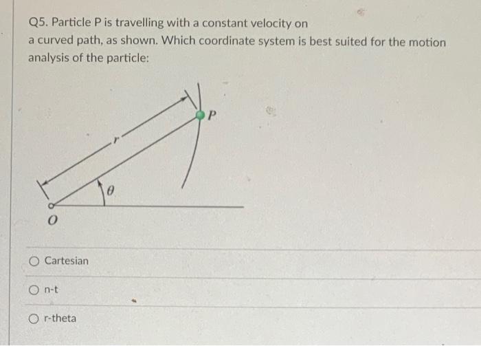 Solved Q5. Particle P is travelling with a constant velocity | Chegg.com