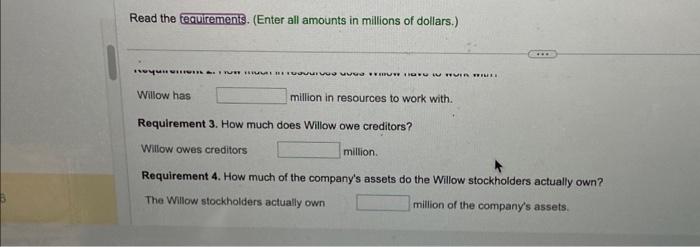 Solved Willow, Inc., has current assets of $220 million; | Chegg.com