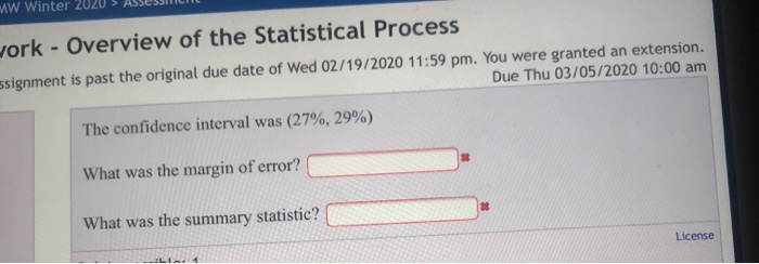 Solved york - Overview of the Statistical Process ssignment | Chegg.com