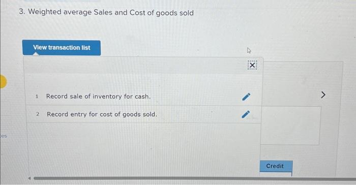 Solved Record entry for cost of goods sold. Note: Enter | Chegg.com
