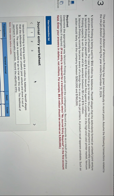 Solved The ink-jet printing division of Vericom Printing has | Chegg.com