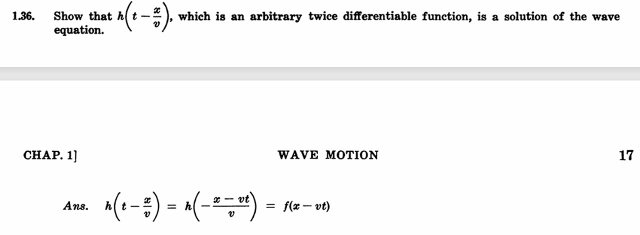 Solved 1.36. ﻿Show that h(t-(xv)),which is an ﻿arbitrary | Chegg.com
