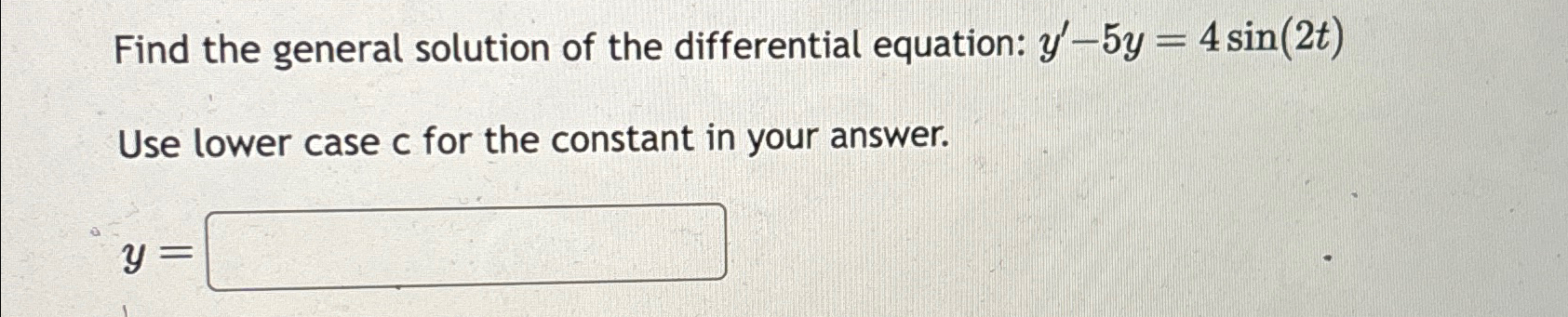 Solved Find the general solution of the differential | Chegg.com