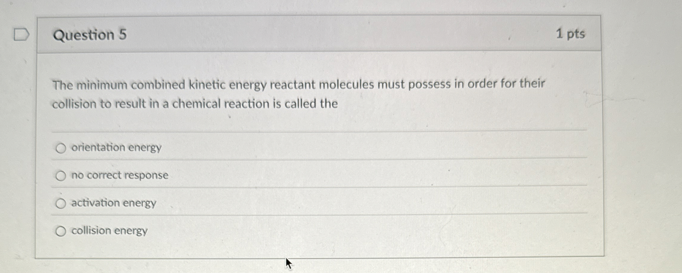Solved Question 51 ﻿ptsThe minimum combined kinetic energy | Chegg.com