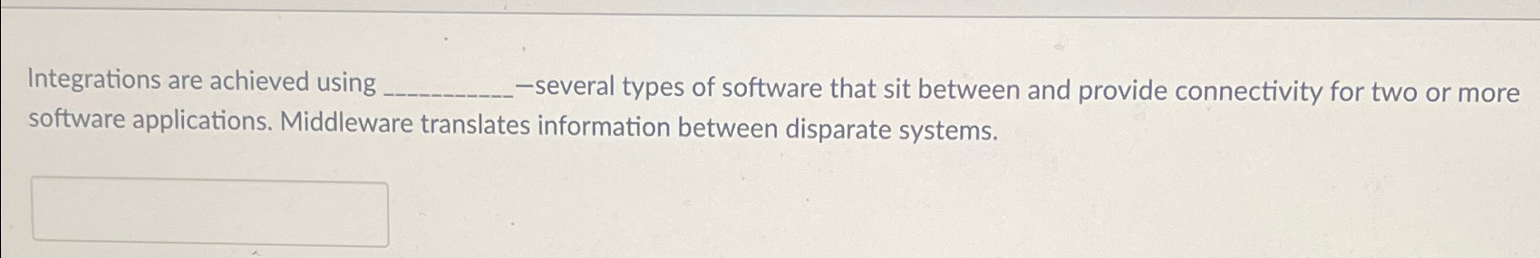 Solved Integrations are achieved using -several types of | Chegg.com