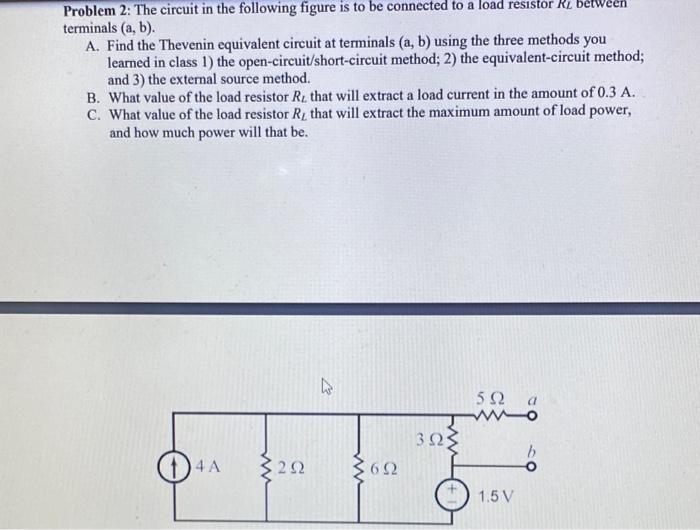 Solved Problem 2: The circuit in the following figure is to | Chegg.com