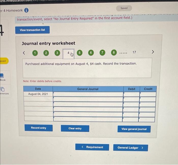 Solved transaction/event, select "No Journal Entry Required" | Chegg.com