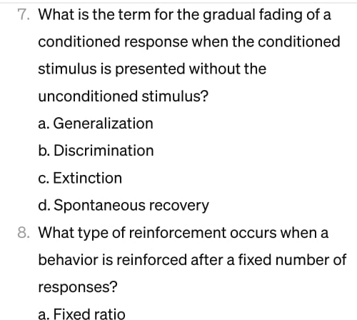 Solved What is the term for the gradual fading of a | Chegg.com