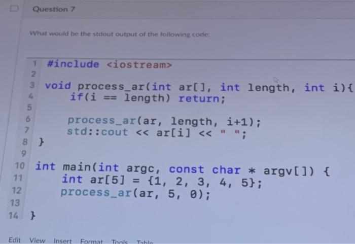 Solved Question 7 What would be the stdout output of the | Chegg.com