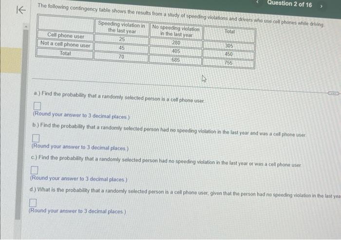 Solved The following contingency table shows the results | Chegg.com