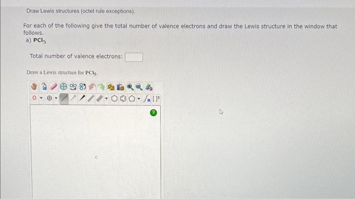 Solved Draw Lewis structures (octet rule exceptions). For | Chegg.com