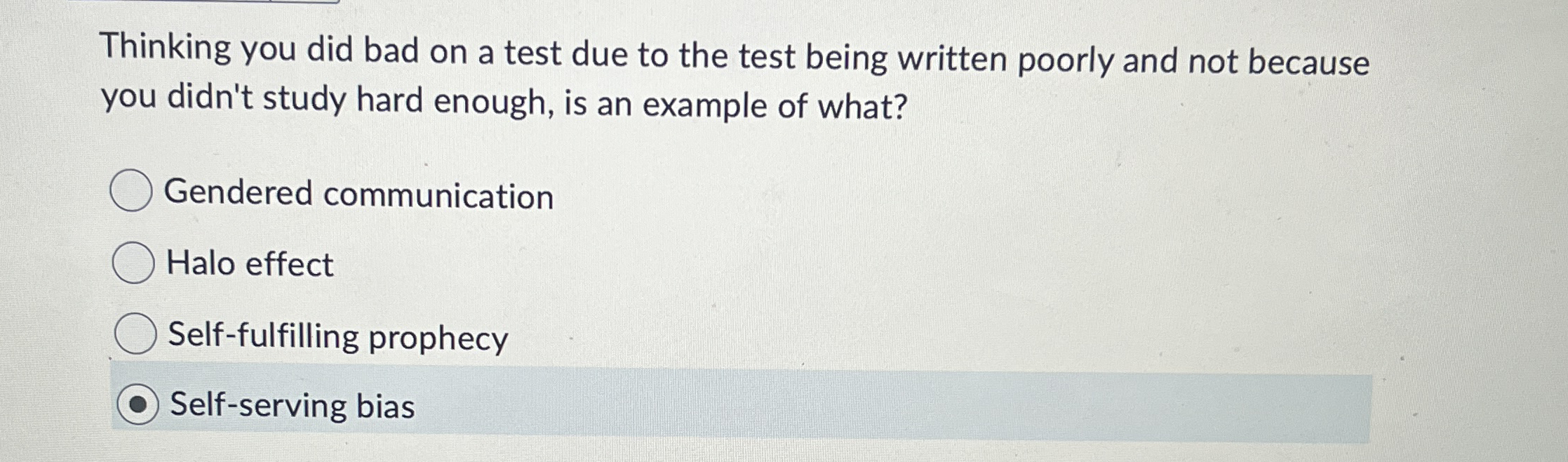 Thinking you did bad on a test due to the test being | Chegg.com