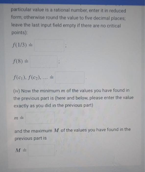 Solved (Min-Max Values of Differentiable Functions). Realize | Chegg.com