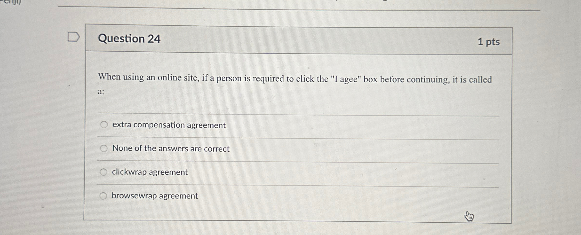 Solved Question 241 ﻿ptsWhen using an online site, if a | Chegg.com