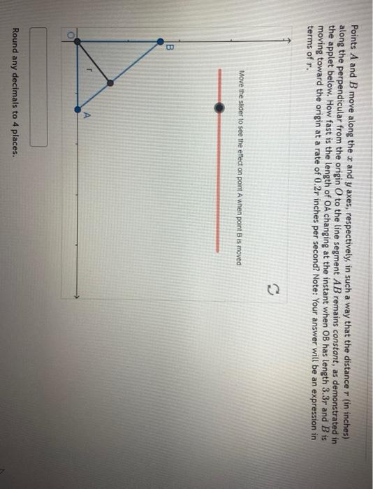 Solved Points A and B move along the r and y axes, | Chegg.com