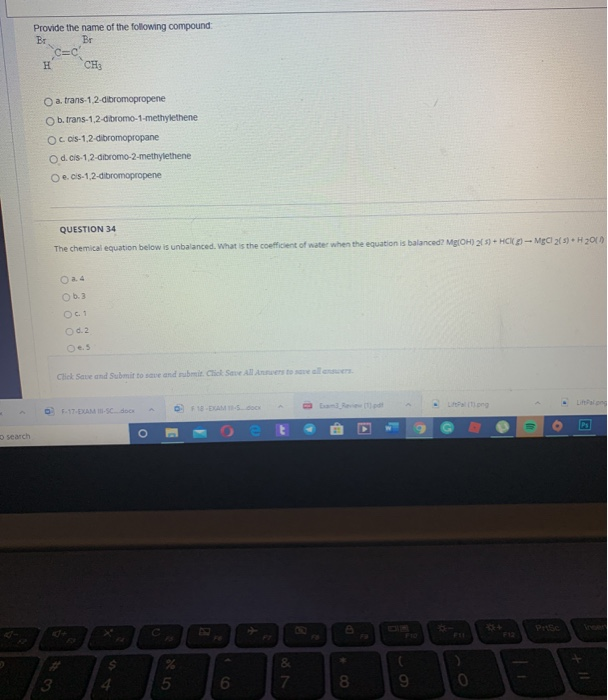 Solved Provide the name of the following compound: B Br H | Chegg.com