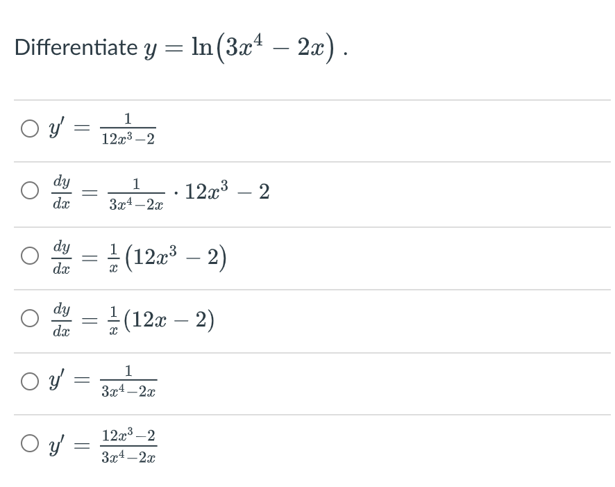 Solved Differentiate | Chegg.com