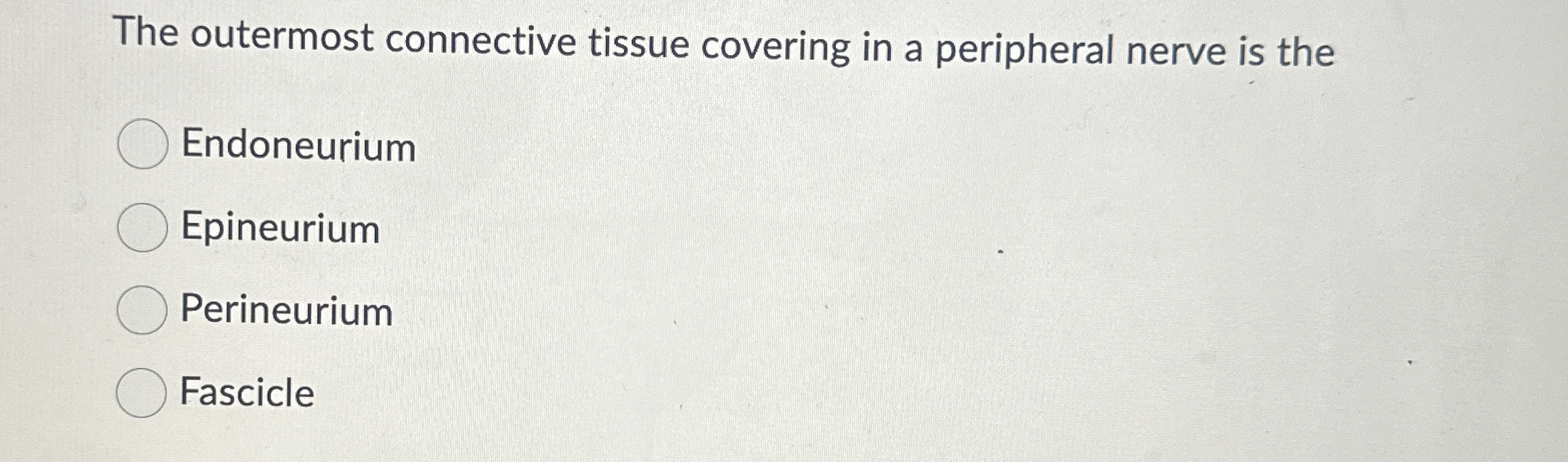 Solved The outermost connective tissue covering in a | Chegg.com