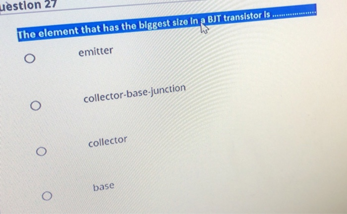 Solved uestion 27 The element that has the biggest size in a | Chegg.com