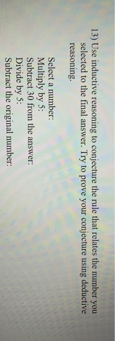 Solved 13) Use inductive reasoning to conjecture the rule | Chegg.com