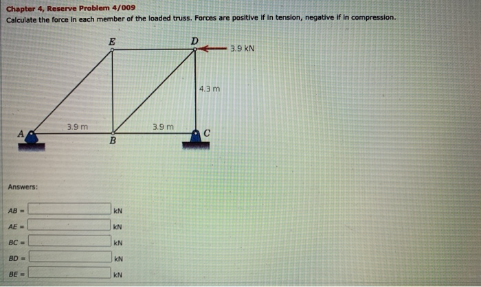 Solved Chapter 4, Reserve Problem 4/009 Calculate the force | Chegg.com