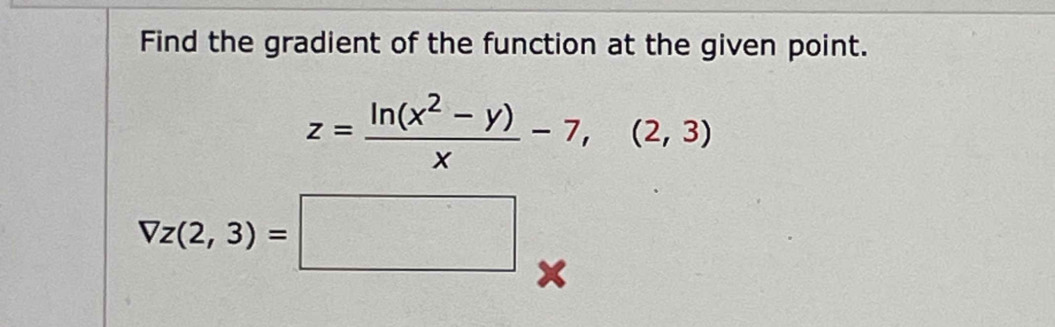 Solved Find the gradient of the function at the given | Chegg.com
