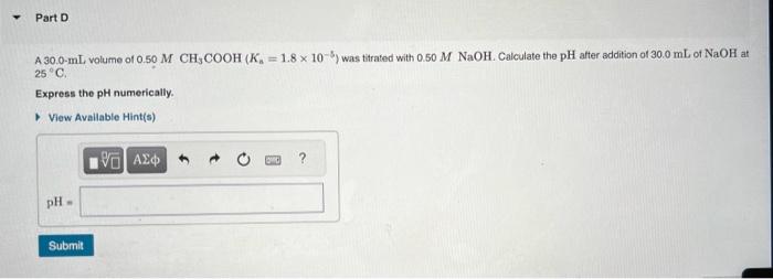 Solved \pm Calculating pH at the Equivalence Point Learning | Chegg.com