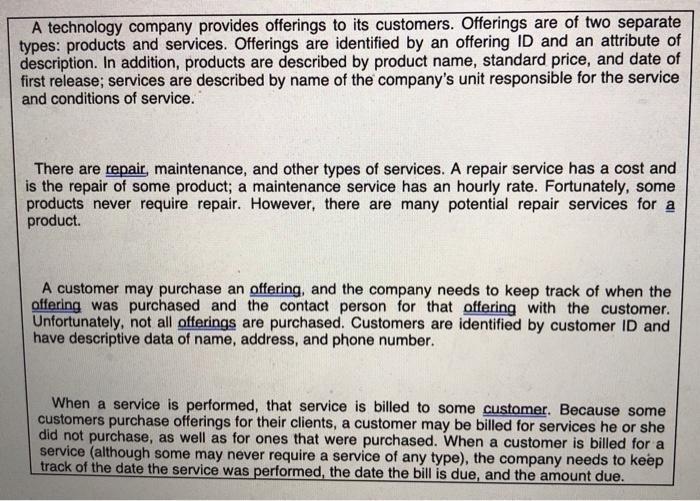 Solved A technology company provides offerings to its | Chegg.com