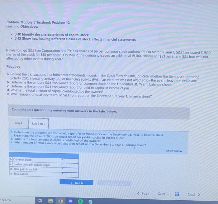 Solved Problem: Module 3 Textbook Problem 12 Learning | Chegg.com