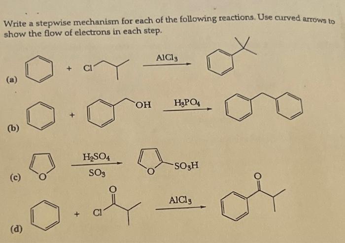 Solved Write a stepwise mechanism for each of the following | Chegg.com